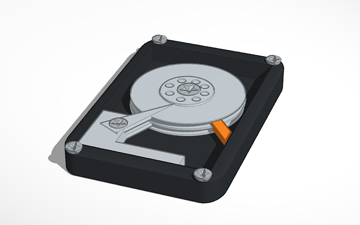 3d Design Hard Disk Tinkercad