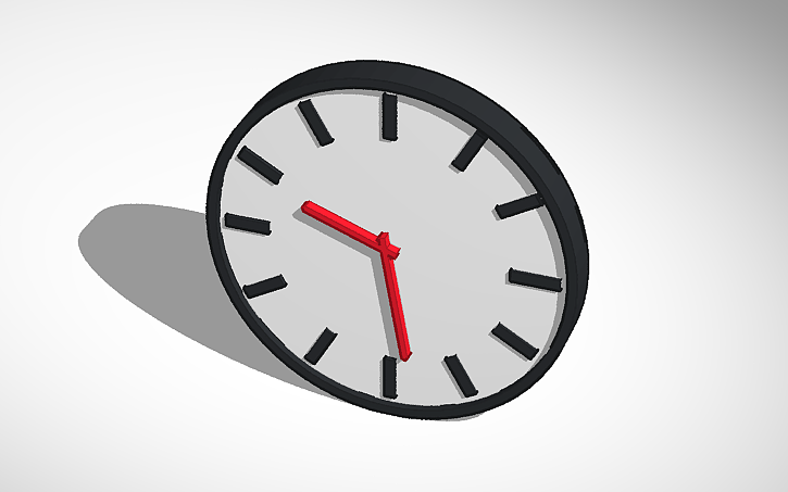 3D design Clock - Tinkercad