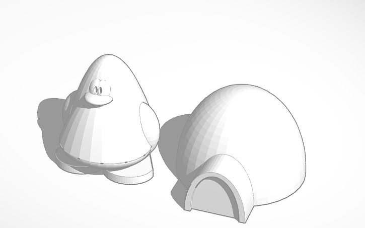 3D design club penguin - Tinkercad