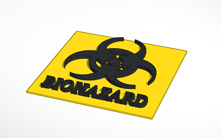 3D design BIOHAZARD LOGO | Tinkercad