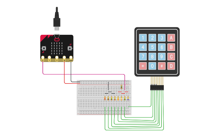 Circuit design microbit KeyPad 2 | Tinkercad