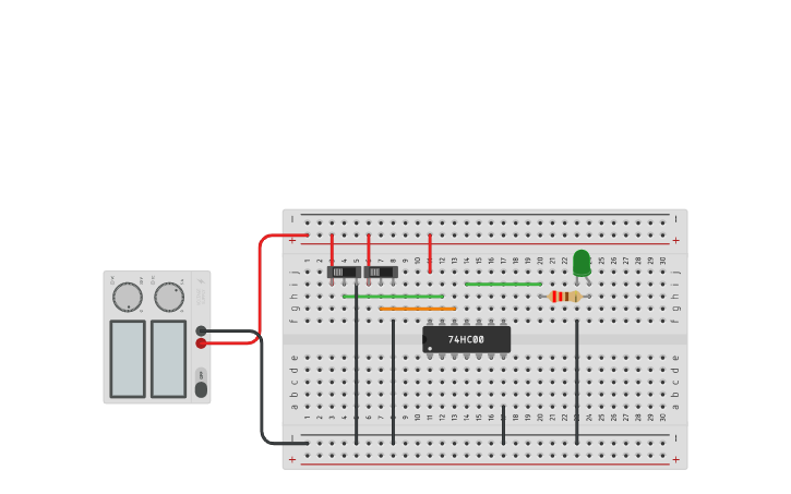 Circuit Design Nand Gate Tinkercad