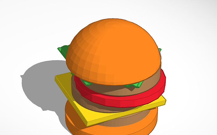 3D design My burger - Tinkercad