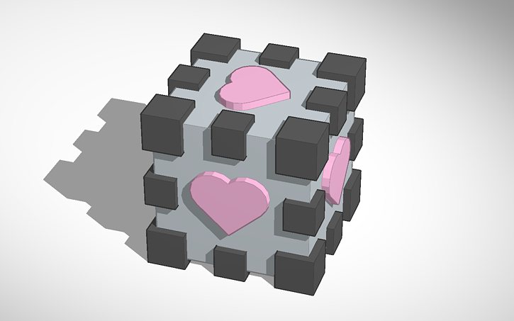 3D design Simple companion cube - Tinkercad