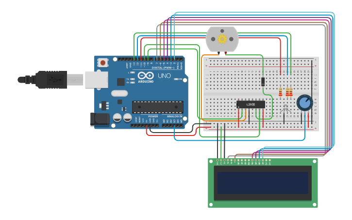 Circuit design Válvula V4 | Tinkercad