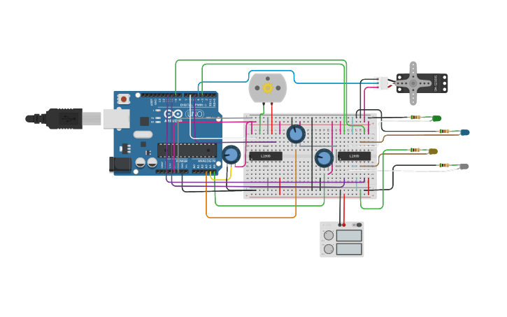 Circuit Design Robotica Lab 1 2021 Tinkercad