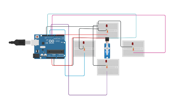 Circuit design Προσομοίωση λειτουργείας βηματικού κινητήρα | Tinkercad