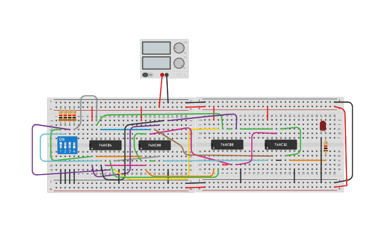 Circuit Design Laboratorio 3 Circuito 2 Simplificado Funciones Logicas Mapa K Tinkercad