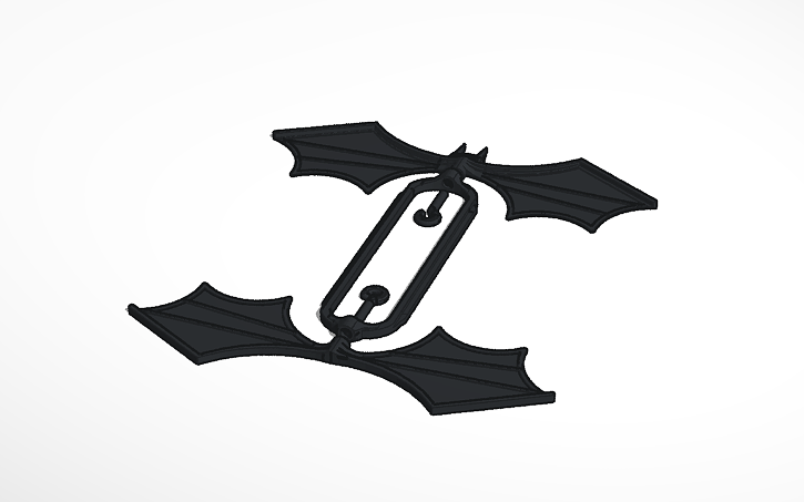 3D design Rubber Band-Powered Flying Bat - Tinkercad