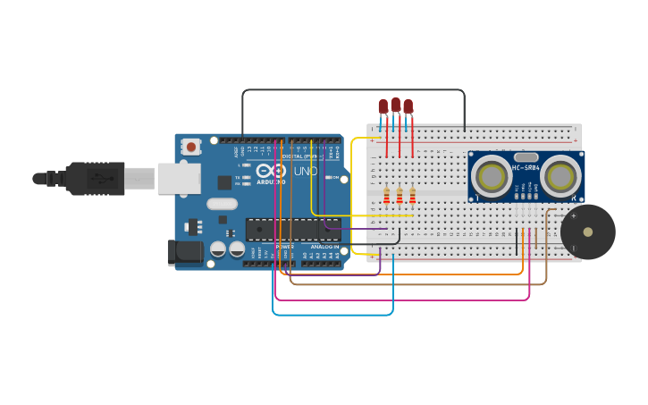 Circuit design buzzer - Tinkercad