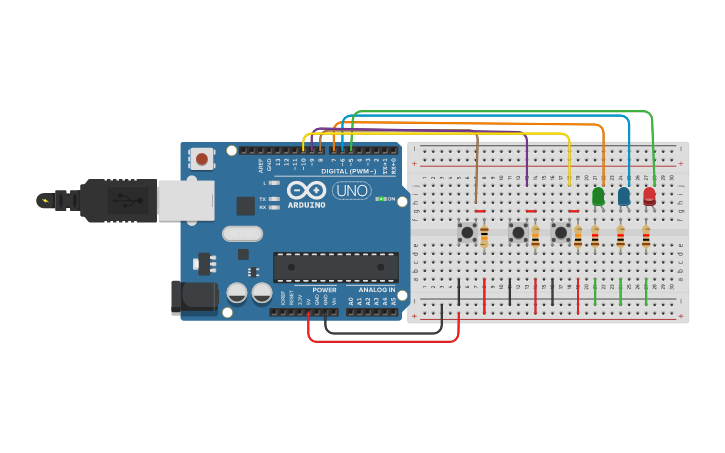 Circuit Design Programando Arduino Tinkercad 