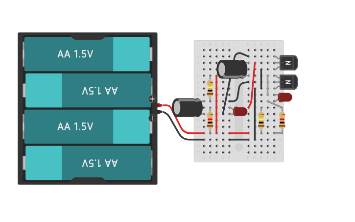 Circuit design P09 - Pisca Pisca com LED - Tinkercad