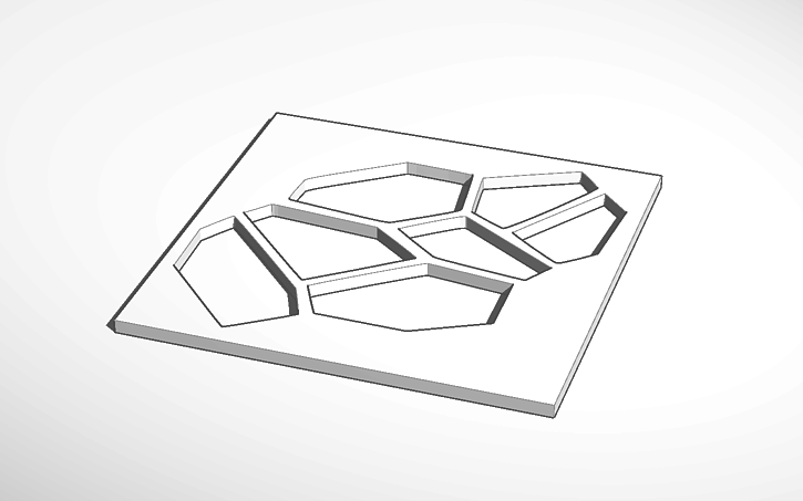 3d Design Repeating Stone Pattern Stencil Tinkercad