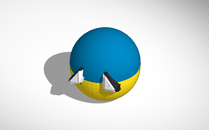 3D design ukrain country ball :) - Tinkercad