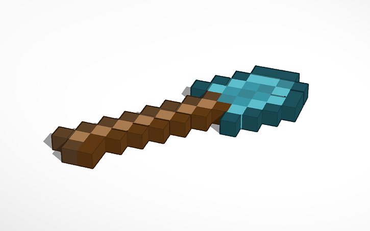 3D design Minecraft - Shovel - Tinkercad