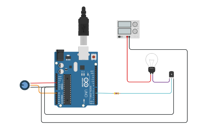 Circuit design Dimmer de 12 Volt - Tinkercad