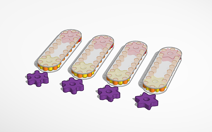 3D design Roller Chain Sprockets SIM LAB - Tinkercad