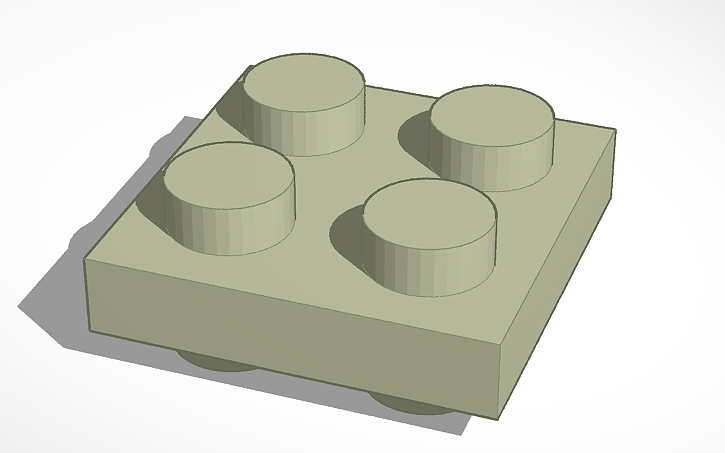 3D design double sided lego brick - Tinkercad