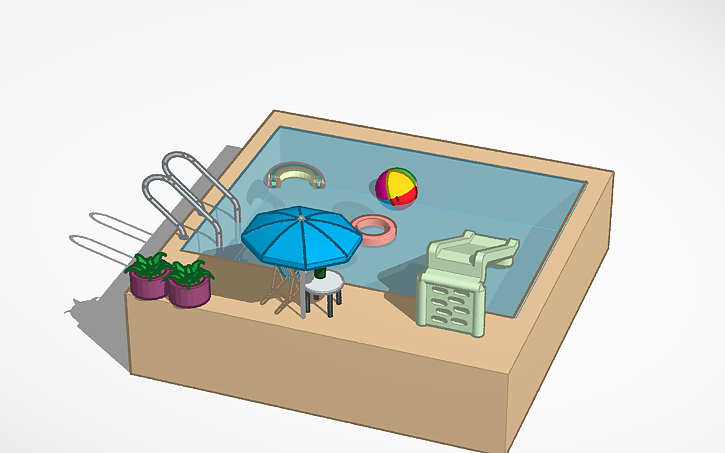 3D design Large Pool - Tinkercad