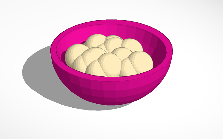 3D design Bowl of Popcorn - Tinkercad
