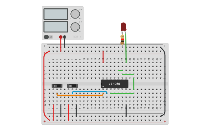 Circuit design AND GATE/2 - Tinkercad