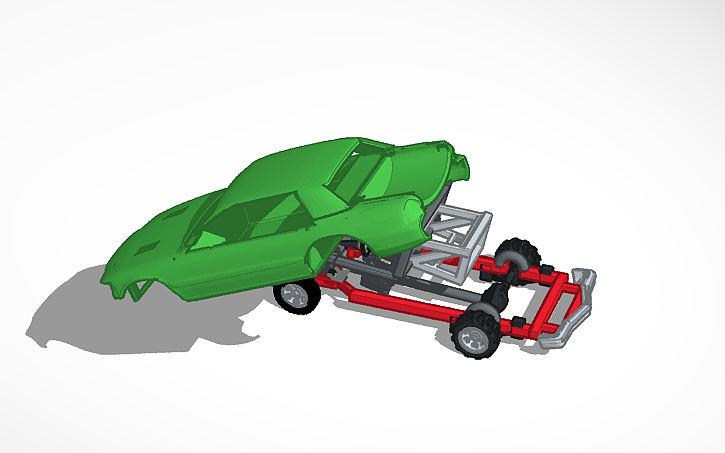 3D design 80s and newer crown vic derby car - Tinkercad