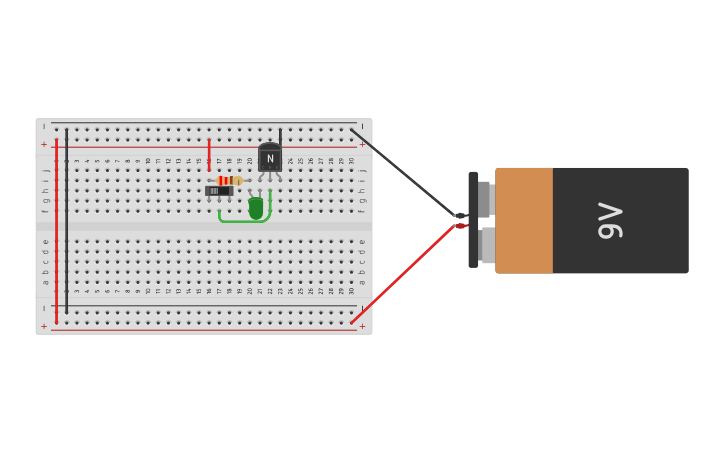 Circuit design One Transistor Touch Circuit - Tinkercad