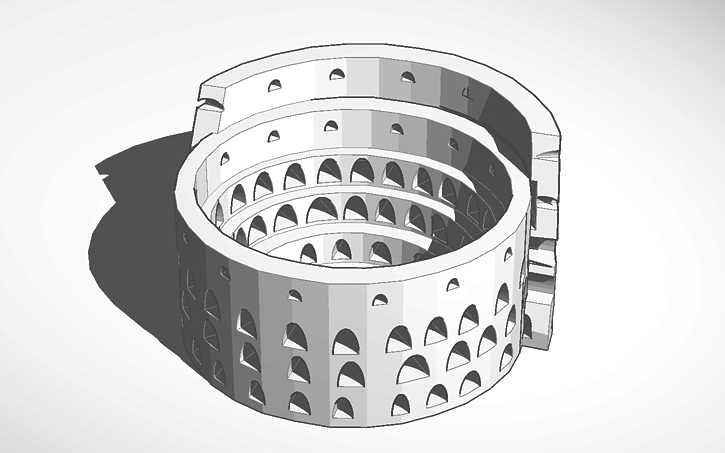 3D design colosseum - Tinkercad