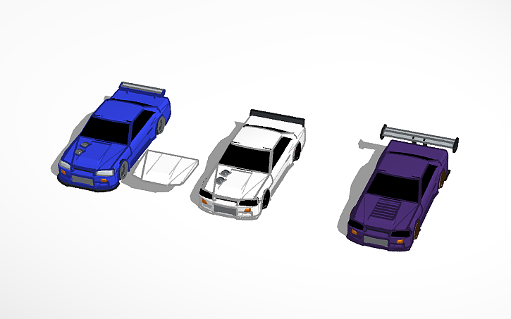 3D design Nissan Skyline R34 - Tinkercad