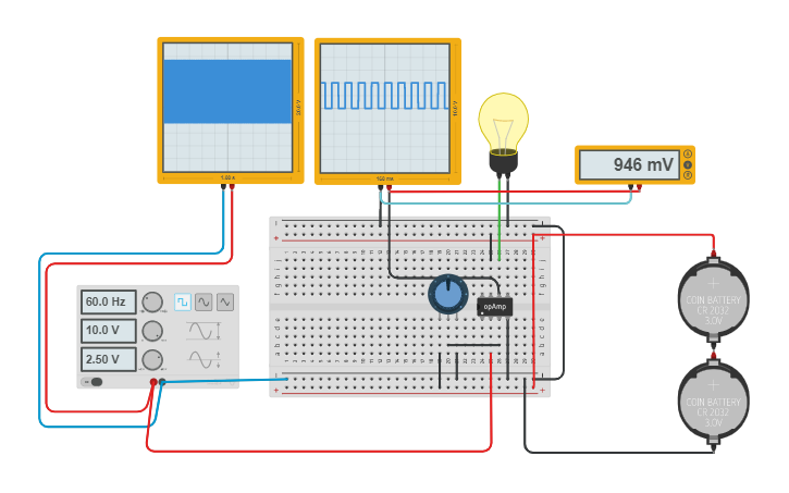 Circuit design Tarefa 1: PWM analógico - Tinkercad