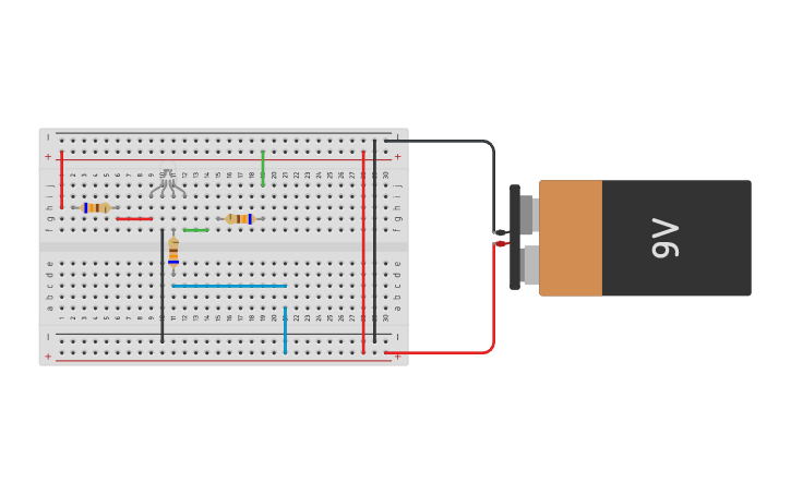Circuit design montaje 1 del led RGB | Tinkercad