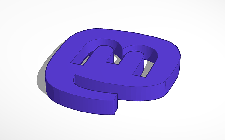 3D design Mastodon Logo | Tinkercad