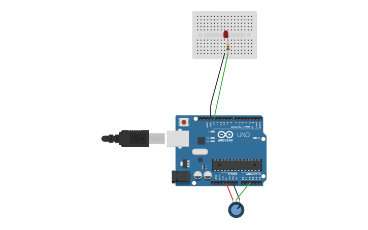 Circuit design lab3-potentiometer | Tinkercad Circuit design lab3-potentiometer | Tinkercad