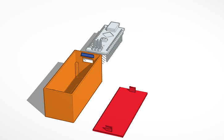 3d Design Arduino Nano Housing With Pin Header Cut Out Tinkercad