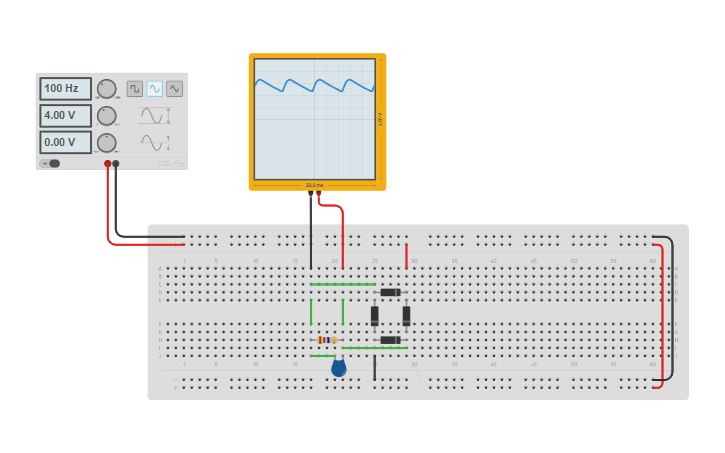 Circuit design Ponte di Graetz - Tinkercad