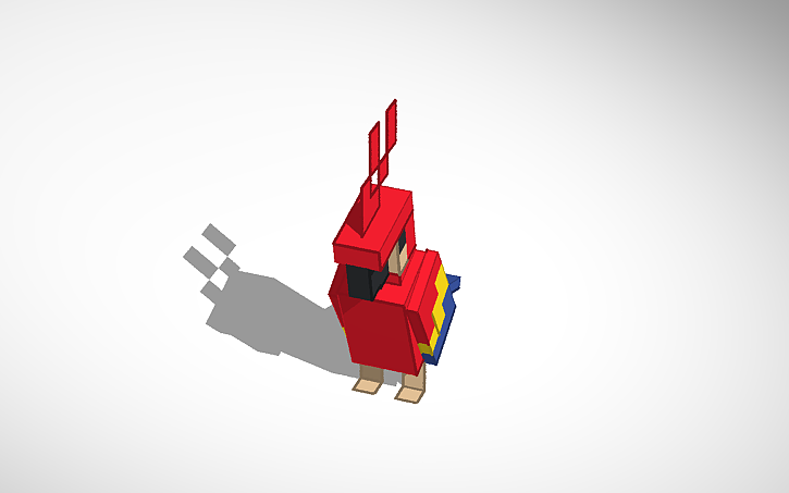 3D design Minecraft Parrot - Tinkercad