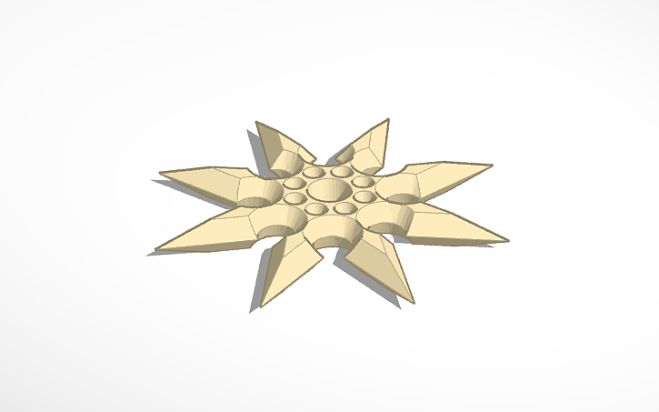 3D design Donald's ninja star - Tinkercad