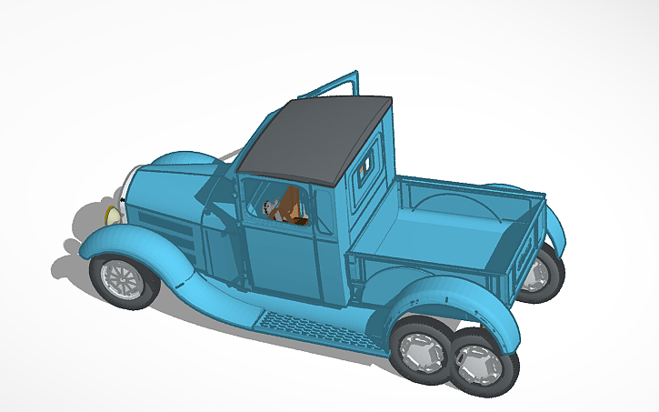 3D design hot rod truck 6x6 - Tinkercad