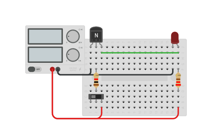 Circuit Design Not Gate Using Transistor Tinkercad