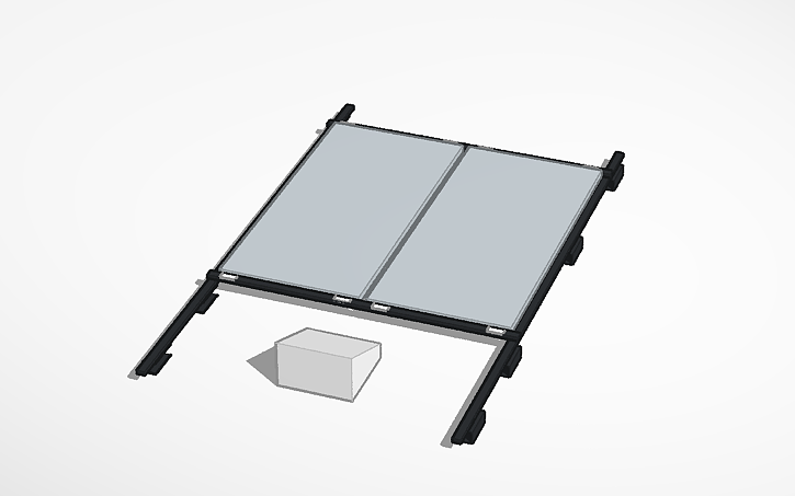3D design Roof Rack/Solar Panels - Tinkercad