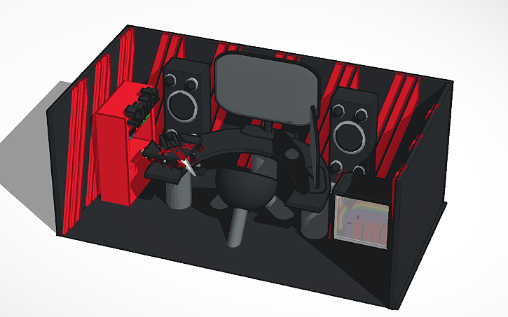 3d Design Gaming Setup Tinkercad