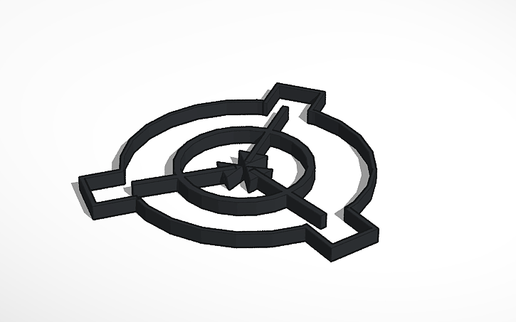 3D design SCP logo - Tinkercad