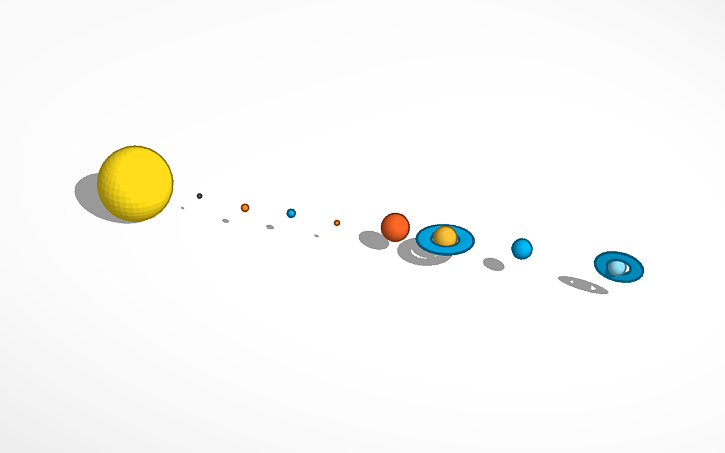3D design The Solar System - Tinkercad