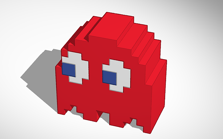 3D design Pacman 2D Ghost - Tinkercad