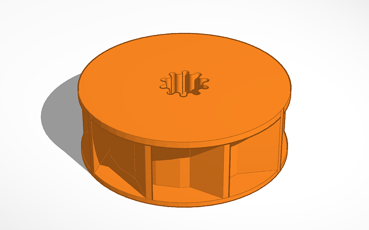 3D design water wheel - Tinkercad