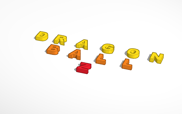 3D design dragon ball z - Tinkercad