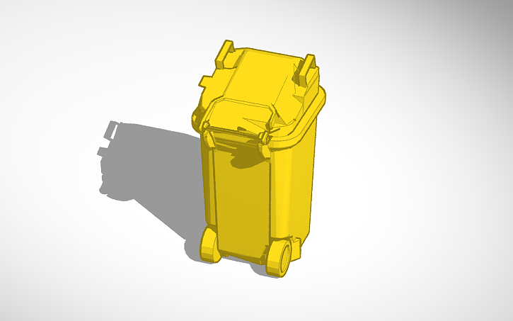 3D design trash bin - Tinkercad