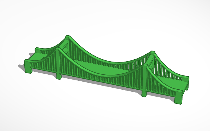 3D design Fan Parabola Suspension Bridge - Tinkercad
