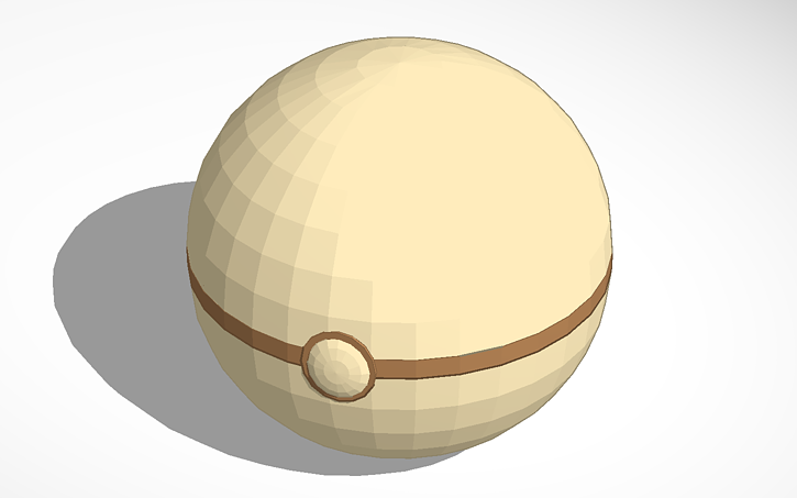 3D design Giant Stone Pokeball | Tinkercad