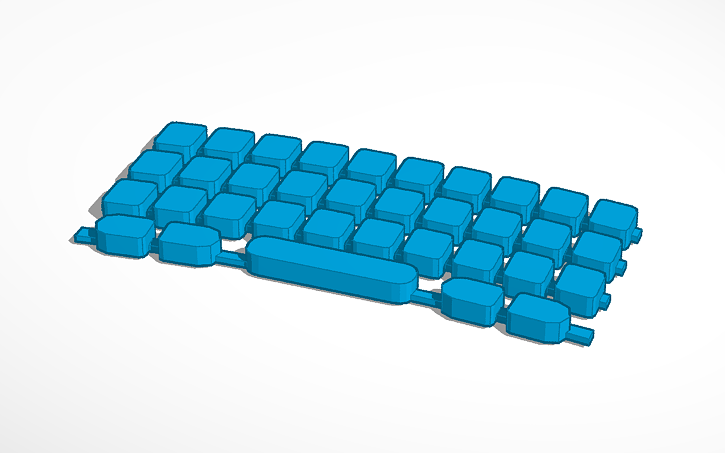 3D design Z2 Keyboard Test 2 - Tinkercad